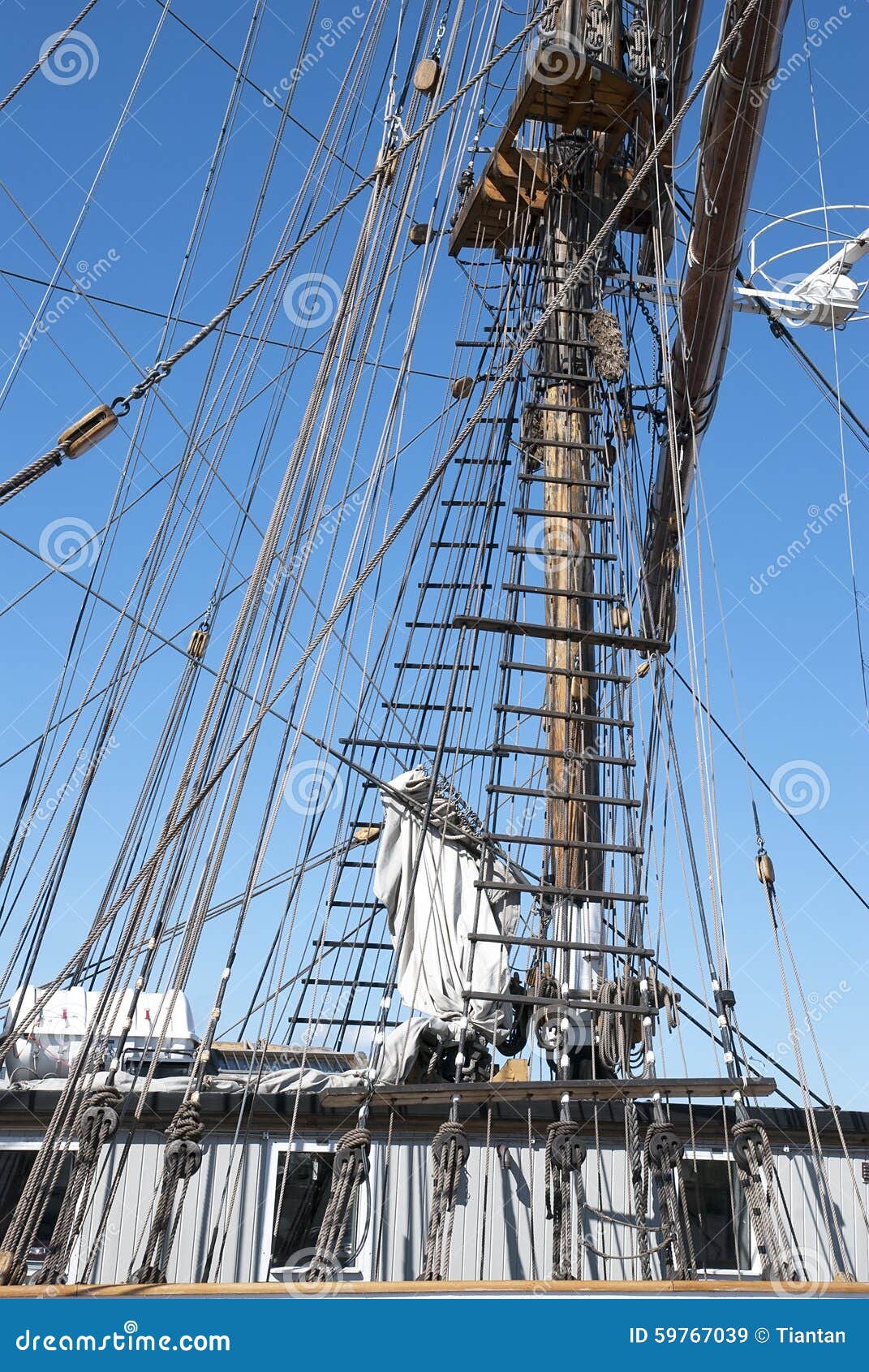 Sailboat rigging stock image. Image of sailboat, sailing - 59767039