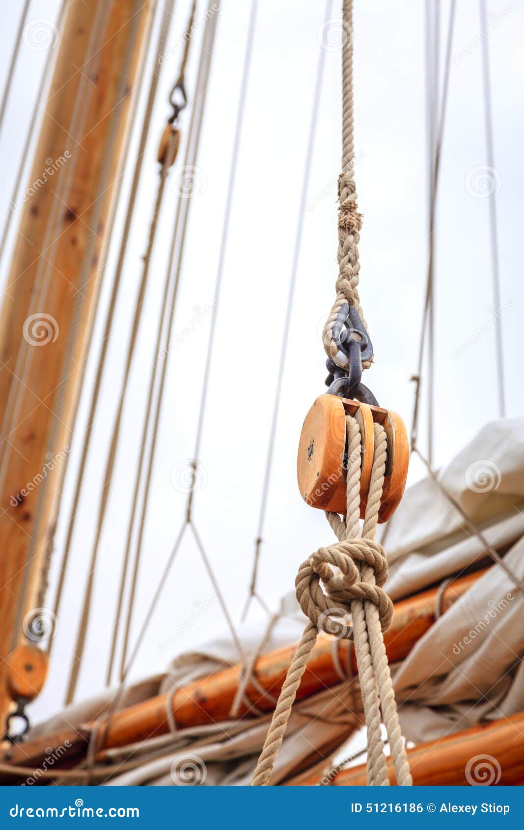 Sailboat rigging stock photo. Image of nautical, ropes - 51216186
