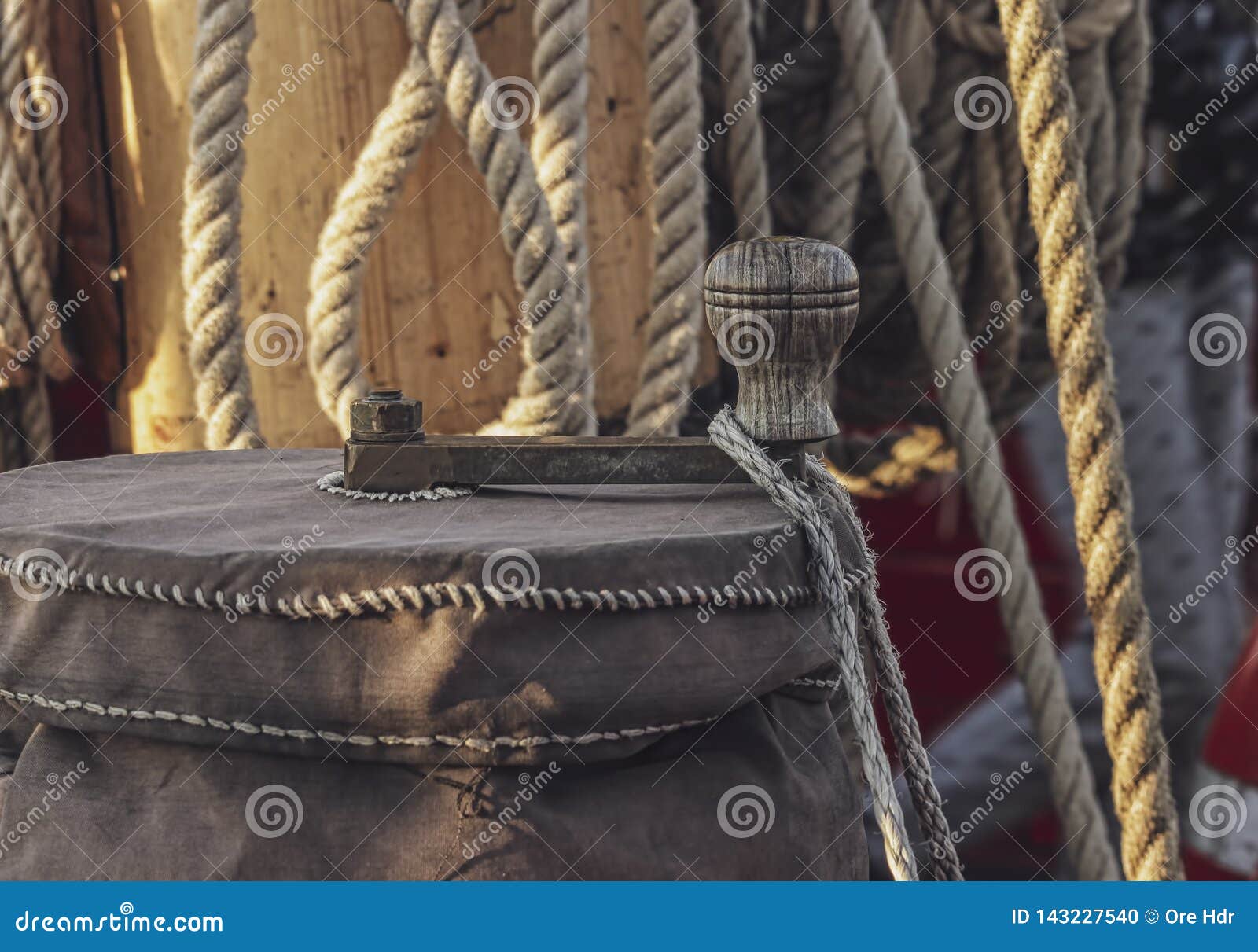Sailboat ropes close up stock photo. Image of boat, isolated - 143227540