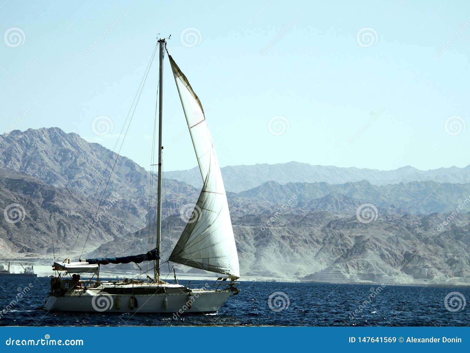 Sailboat Sailing in the Red Sea Stock Image - Image of boat ...