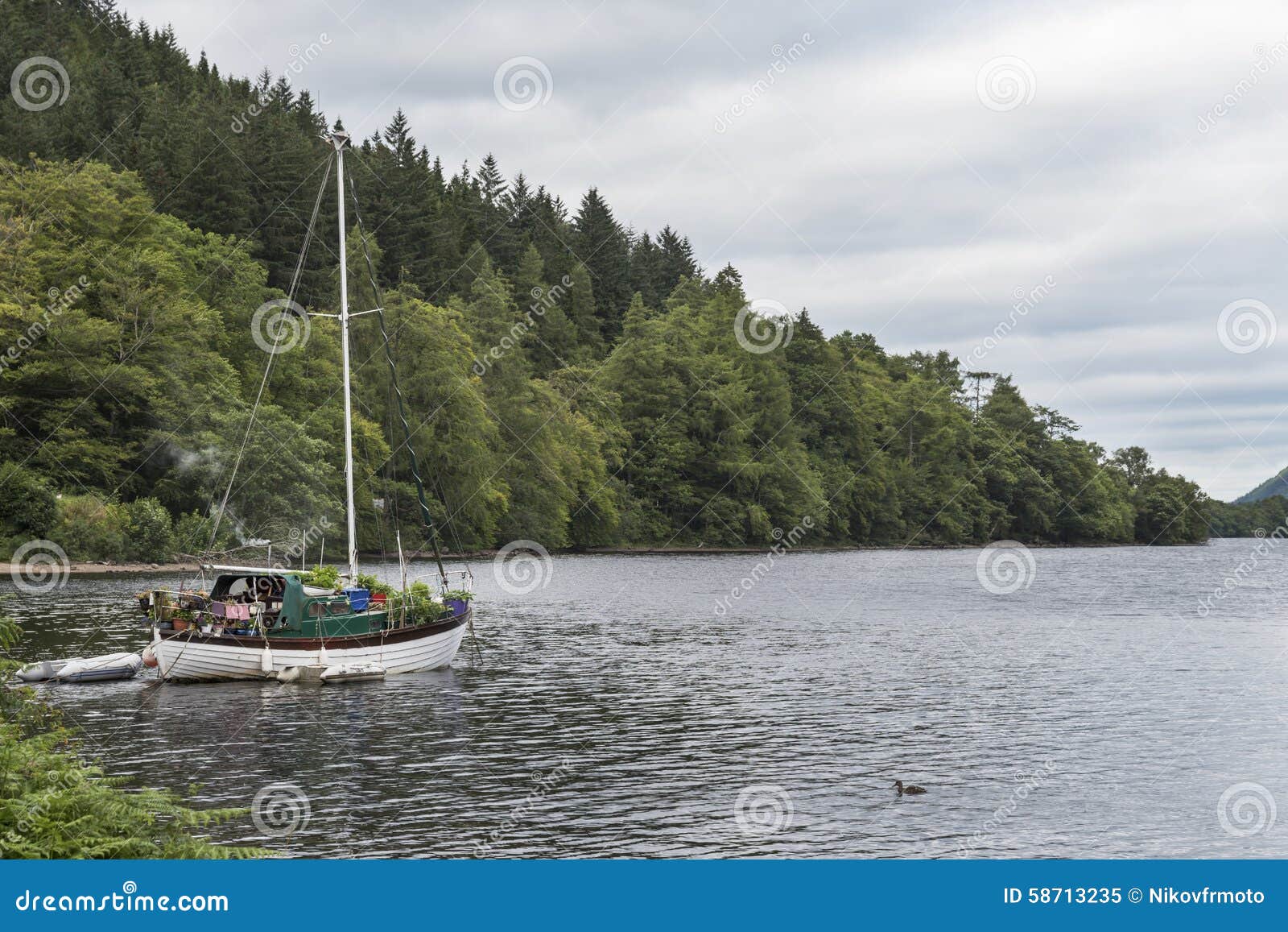 Sailboat in Scotland stock image. Image of touristic - 58713235
