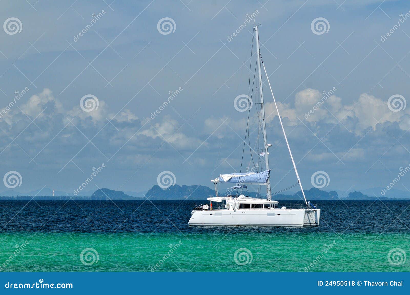 Sailboat on sea stock photo. Image of marine, nautical - 24950518