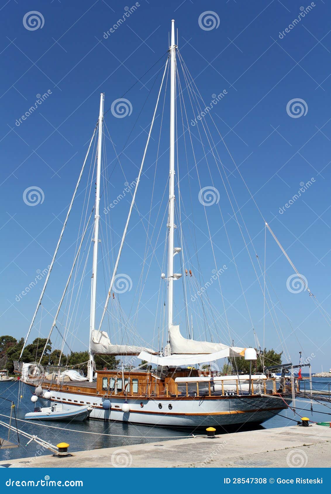 Sailboat Summer Vacation Scene Stock Photo - Image of cruise, blue ...