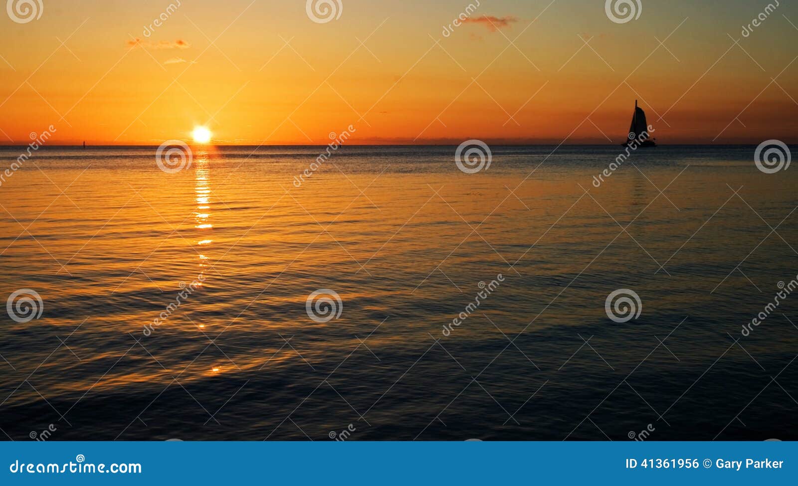 Sailboat and Sunset stock photo. Image of sailing, coast - 41361956