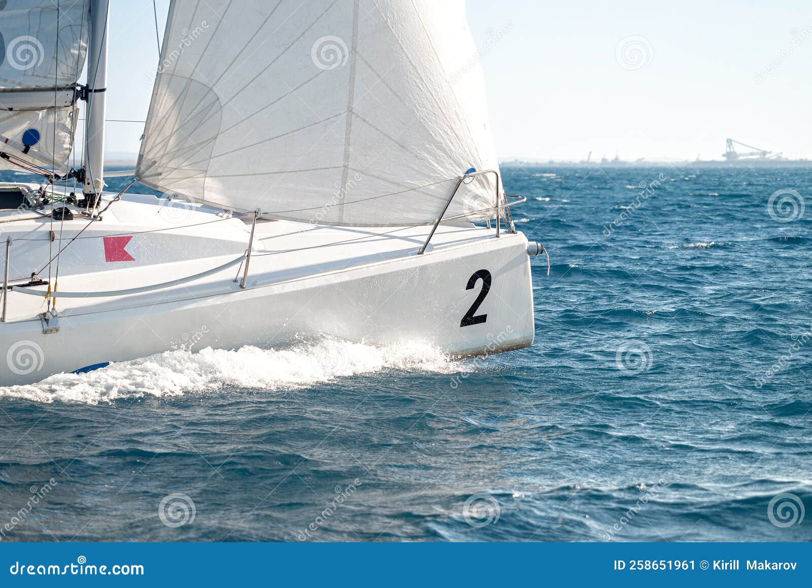Sailboat Under White Sails during the Regatta Competition Stock Image ...