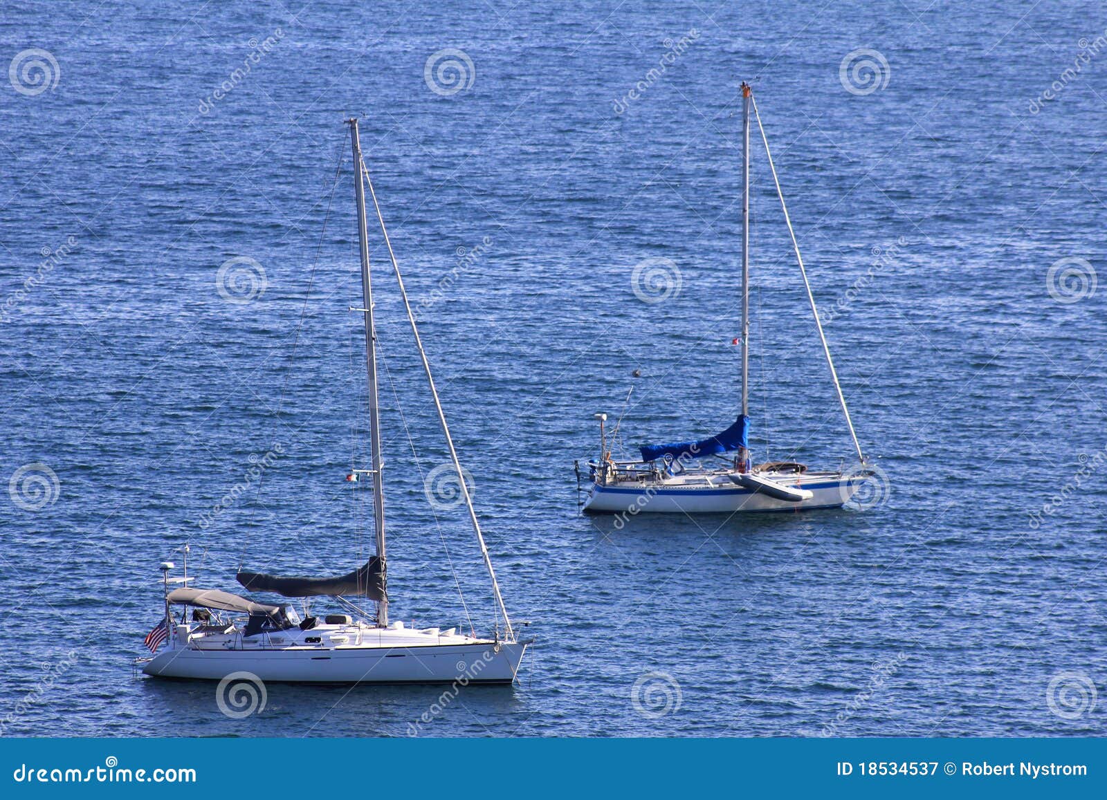 Sailboats anchored stock image. Image of nature, sail - 18534537