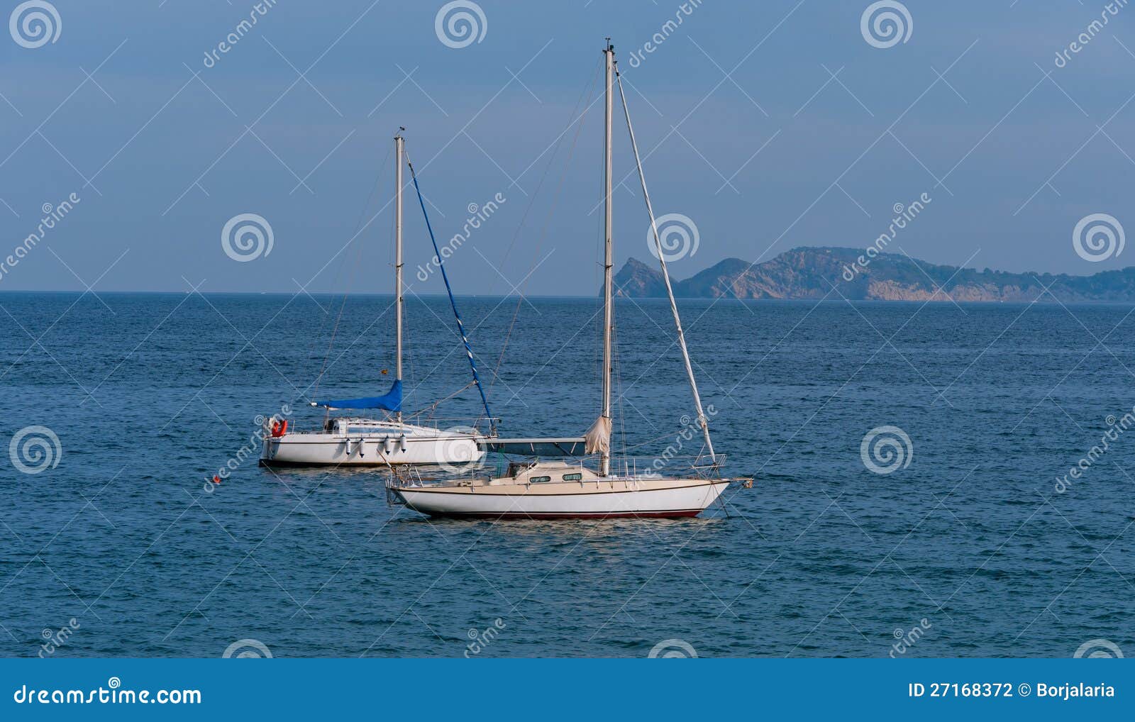 Sailboats anchored stock photo. Image of holiday, beach - 27168372