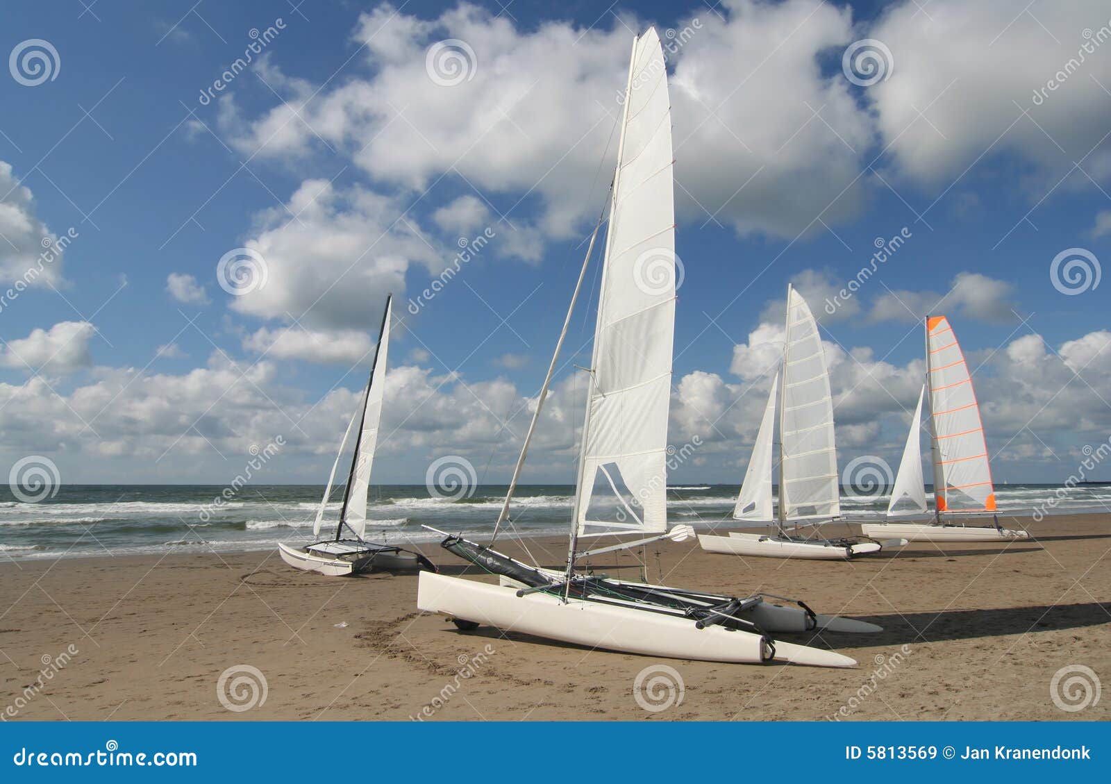 Sailboats on the Beach stock image. Image of surf, coast - 5813569