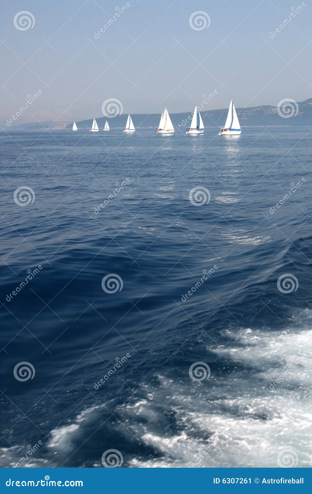 Sailboats in the Ionian Sea Stock Image - Image of ship, coast: 6307261