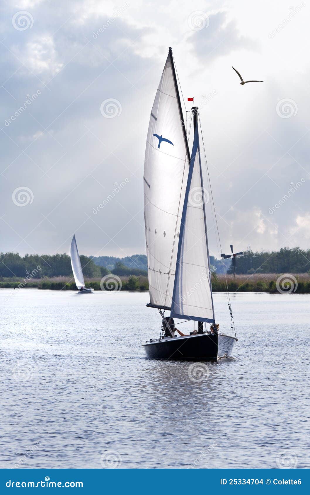 Sailboats on the lake stock photo. Image of water, sailor - 25334704