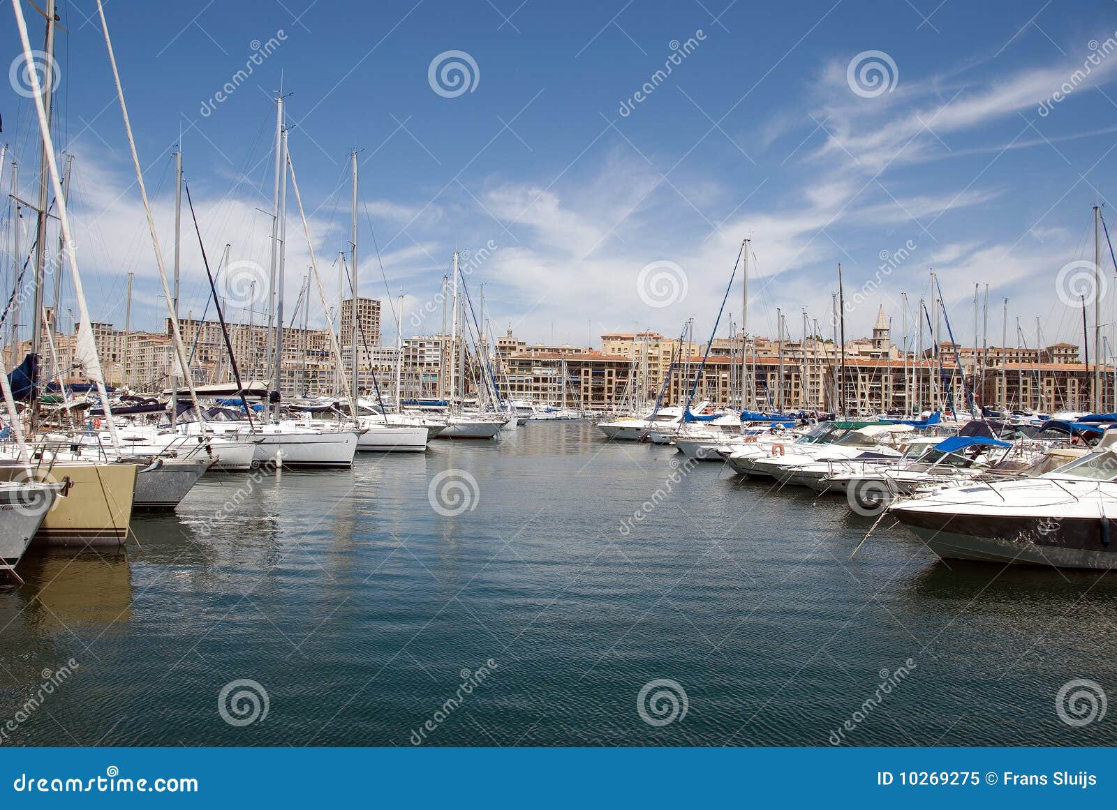Sailboats at Marseille Marina Stock Image - Image of nautical, boat ...