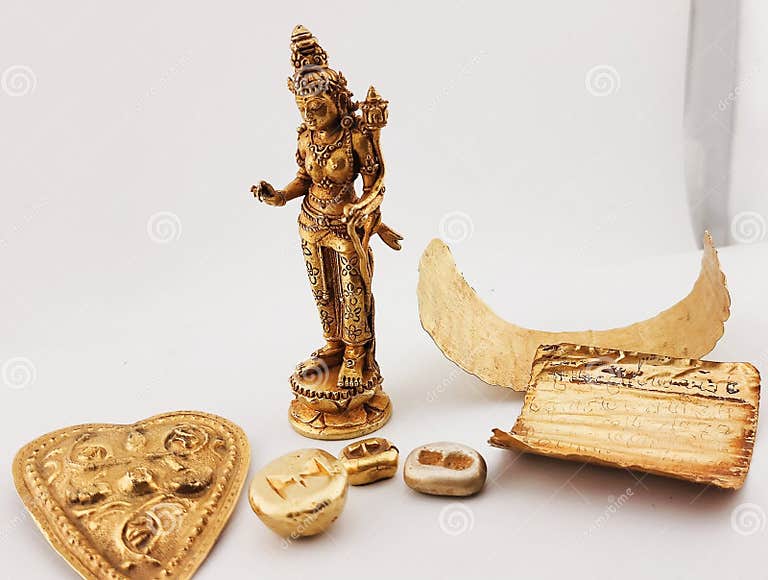 Sailendra Treasure Ancient Gold Kingdom Java in Details Stock Image ...