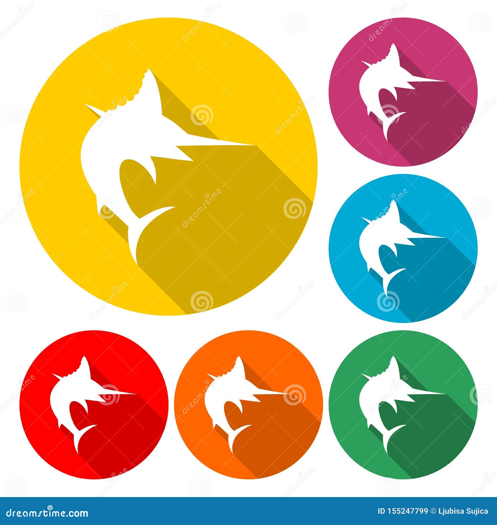 Sailfish Icon Saltwater Fish - Vector Illustration Stock Vector ...