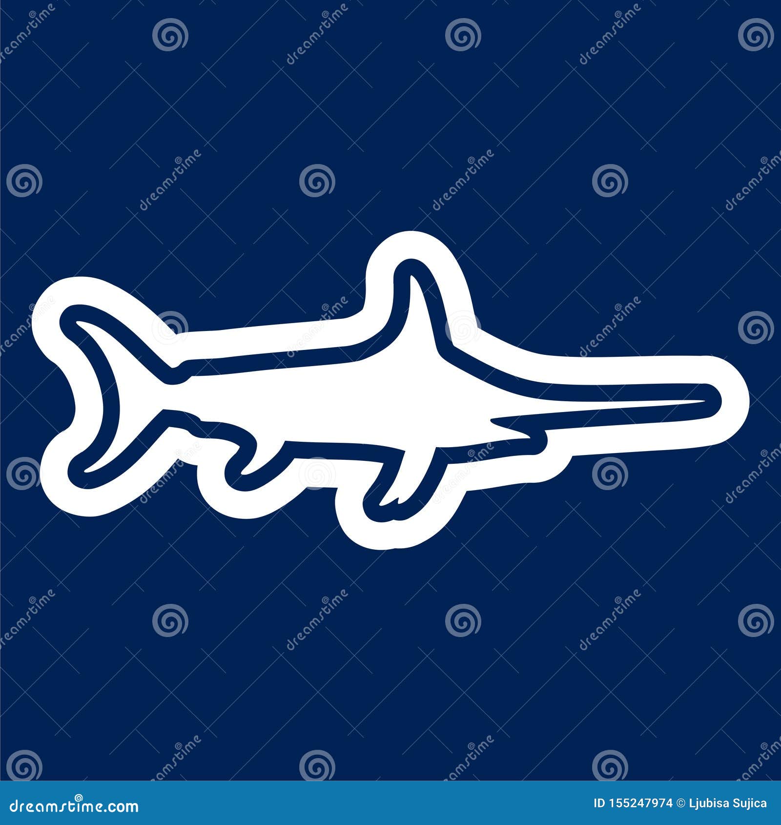 Sailfish Icon Saltwater Fish - Vector Illustration Stock Vector ...