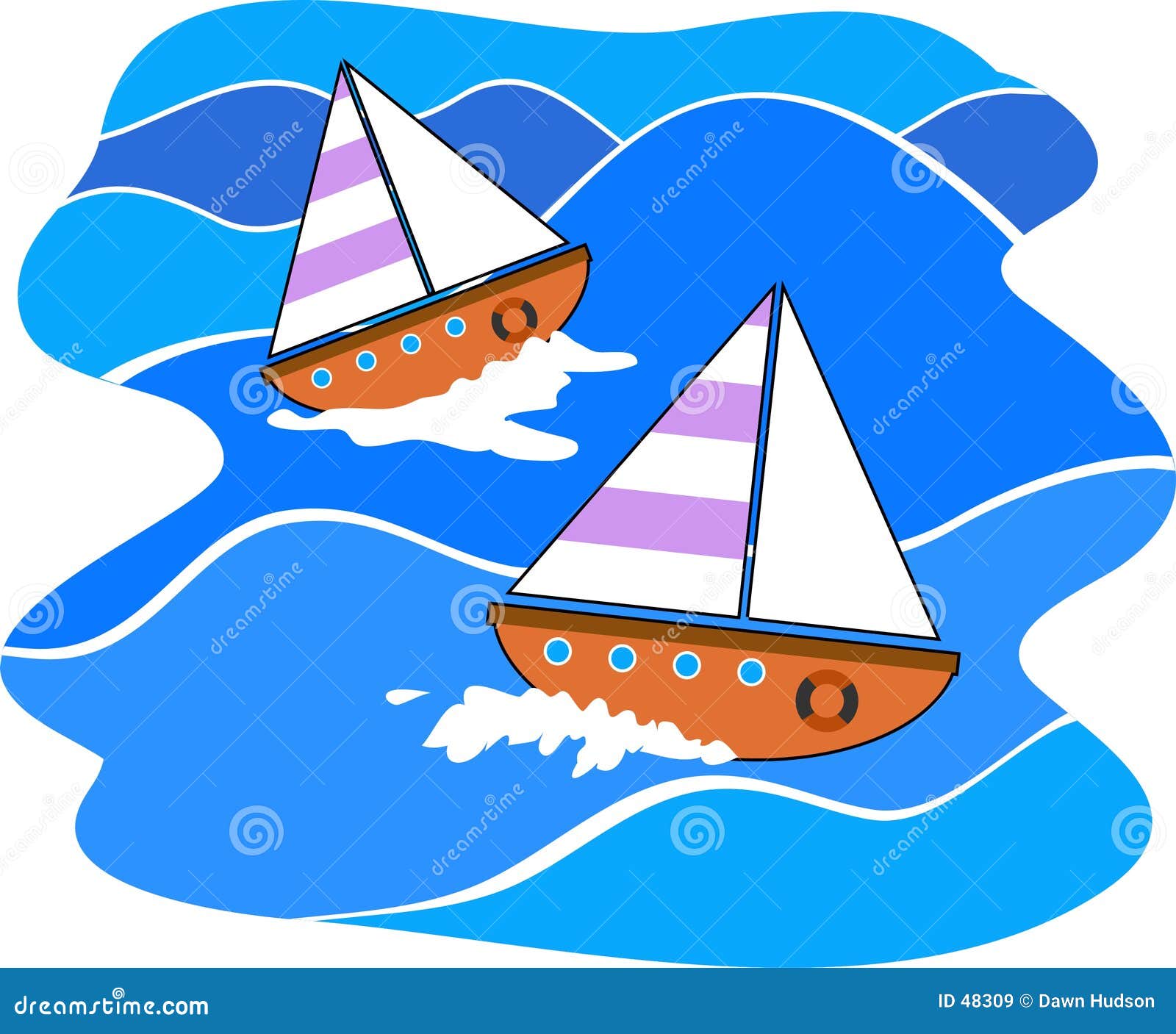 Sailing stock vector. Illustration of sail, rigging, clipart - 48309