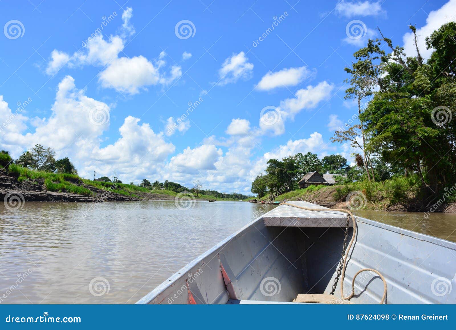Sailing on the Amazon River, in Amazon Jungle, Peru Stock Photo - Image ...