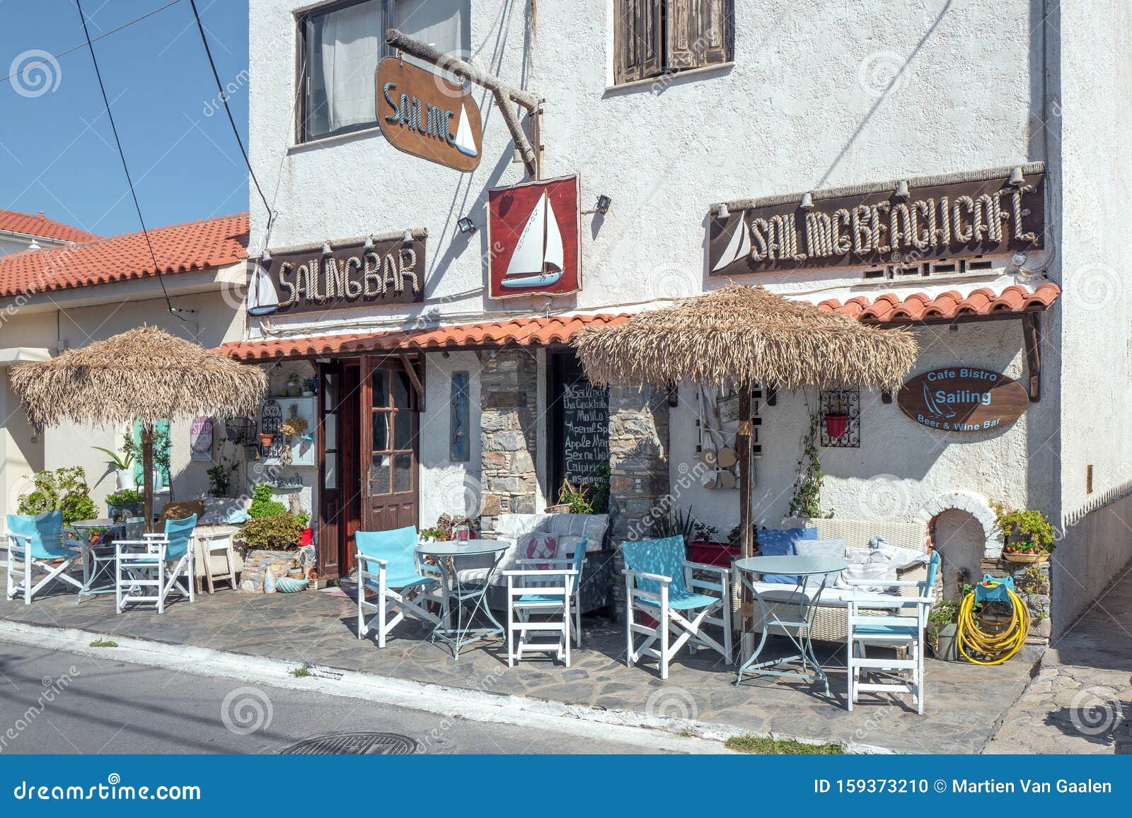 Sailing Bar in Kokkari on Samos, Greece Editorial Image - Image of ...