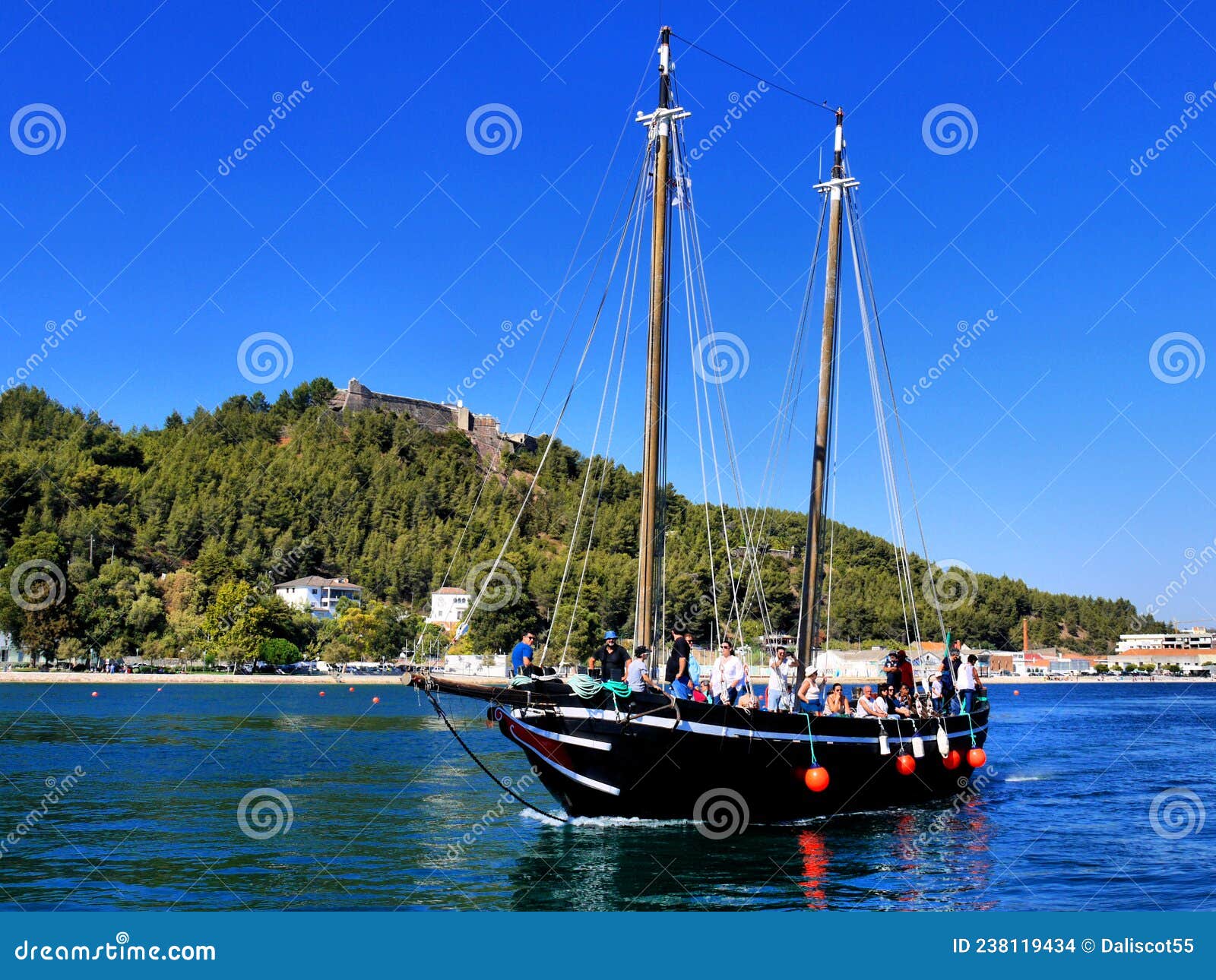Sailing Barge Excursion Trip Editorial Stock Image - Image of dolphin ...