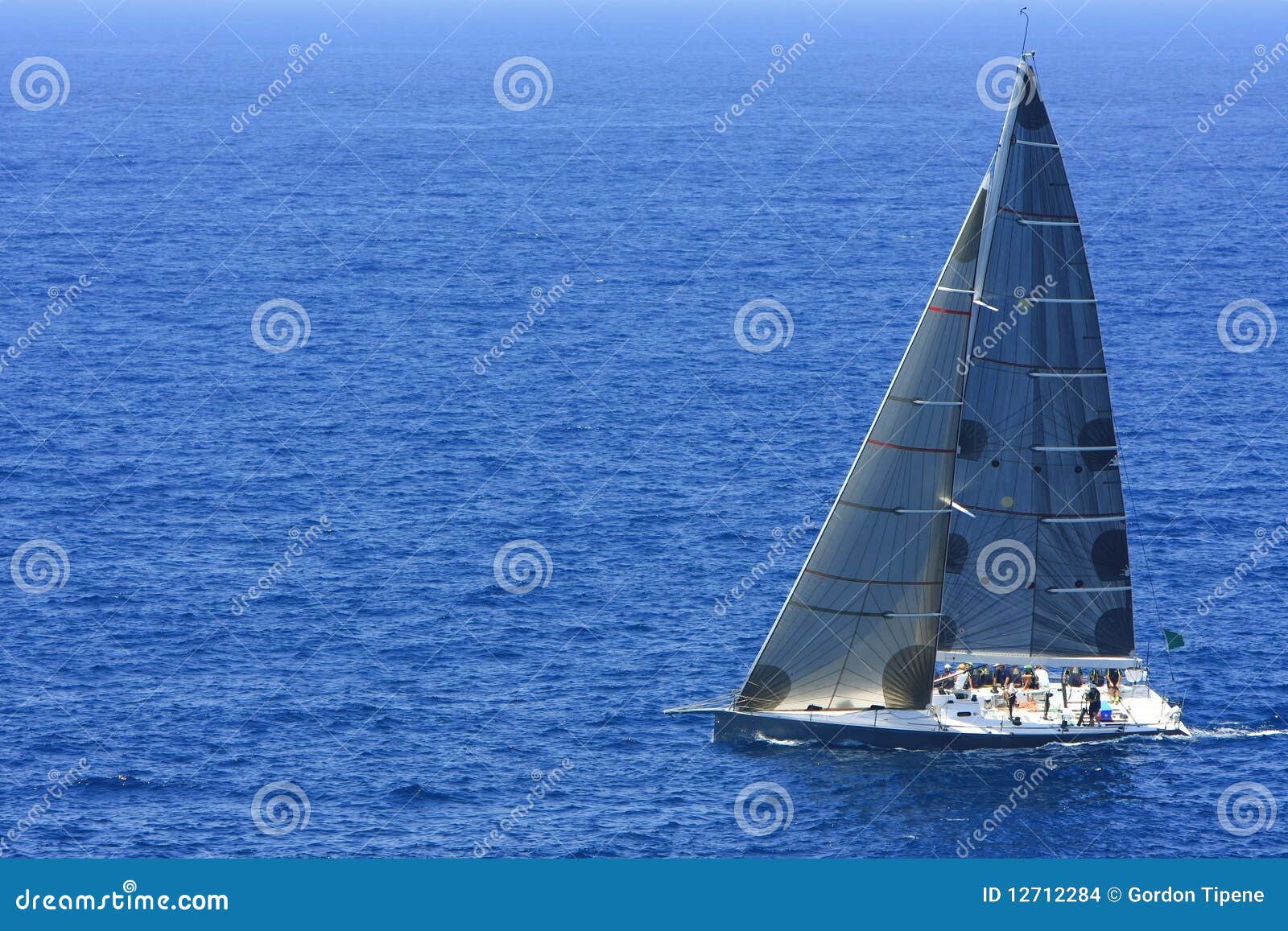 Sailing on the Big Blue Ocean Stock Photo - Image of boat, competition ...