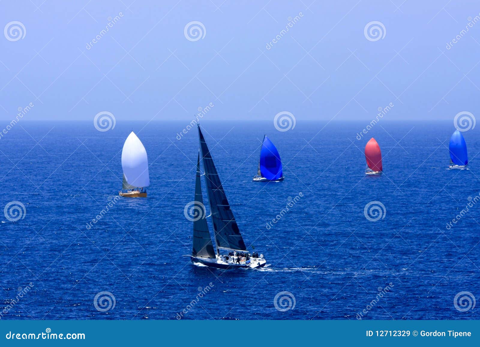 Sailing on the Big Blue Ocean Stock Image - Image of water, yachts ...