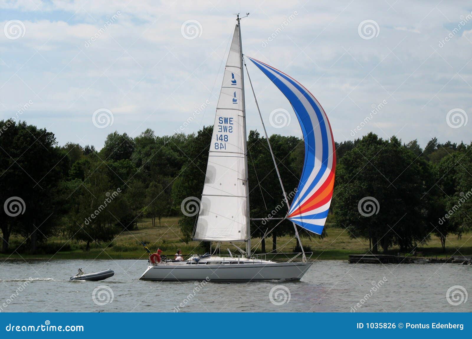 Sailing boat stock photo. Image of sailing, ocean, grass - 1035826