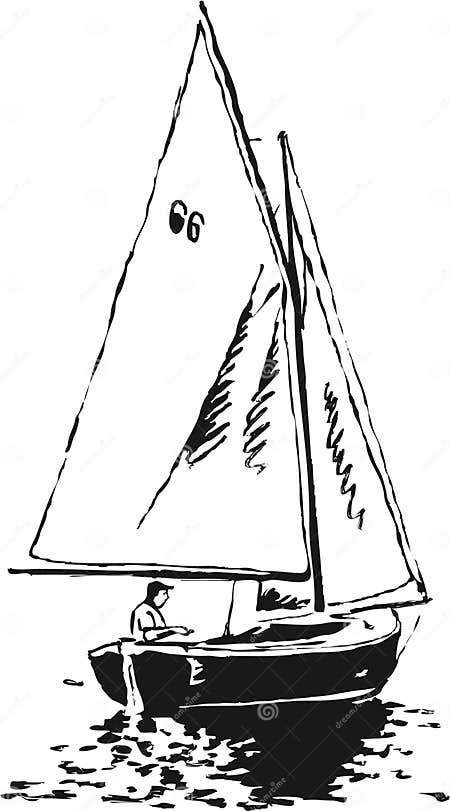 Sailing boat stock illustration. Illustration of activities - 1409944