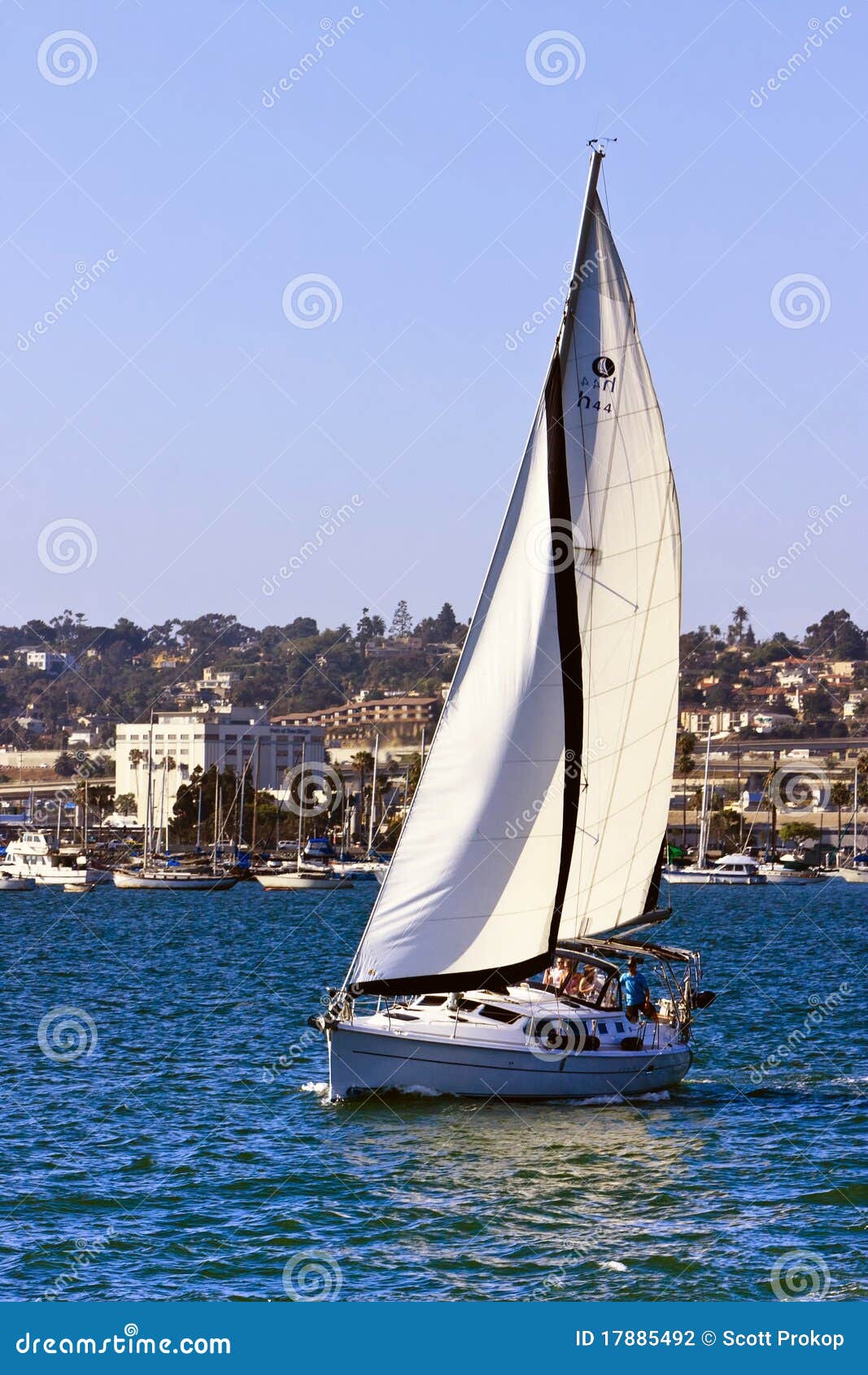 Sailing Boat on the Calm Waters Editorial Photography - Image of ...