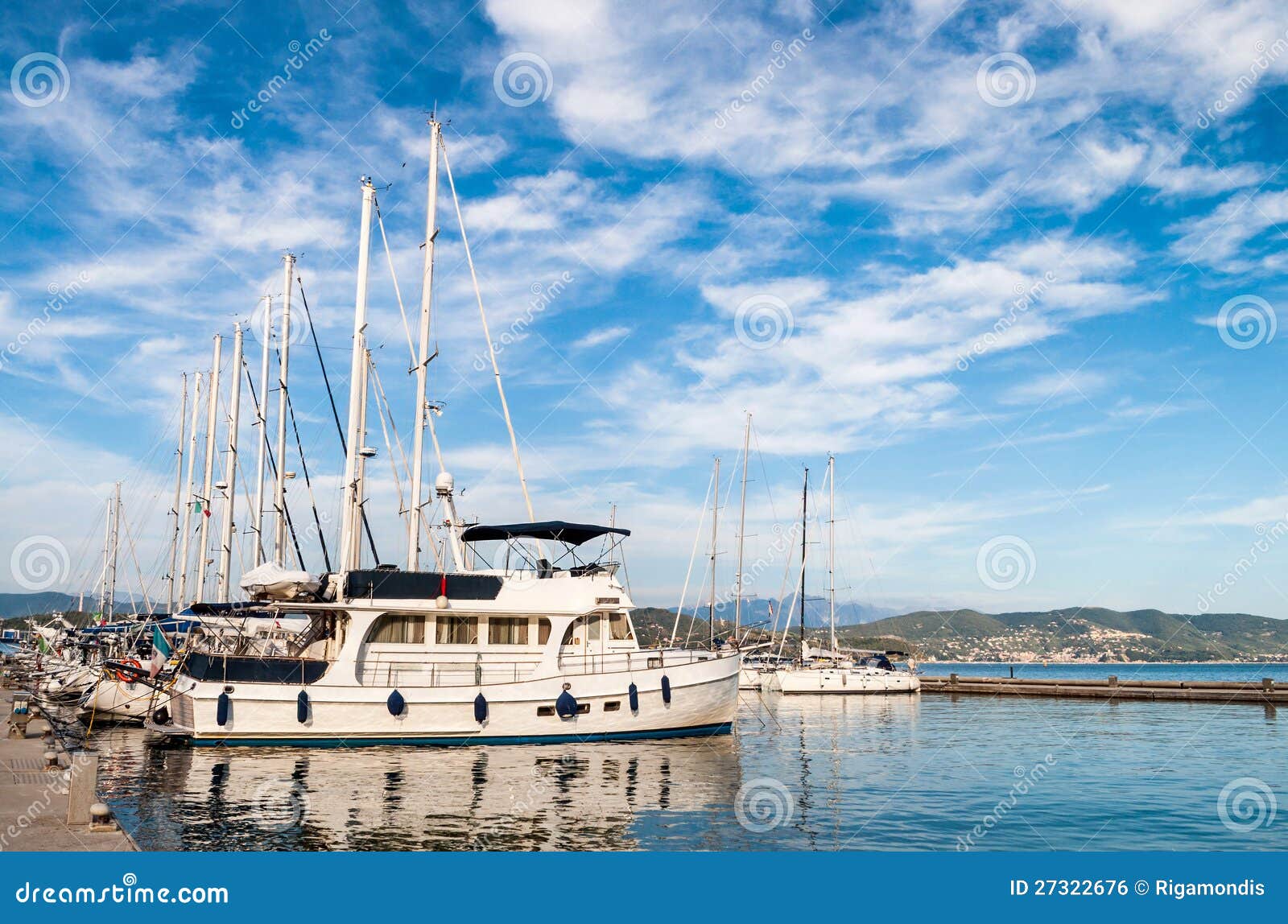 Sailing Boat Docked in Marina Stock Photo - Image of dream, freedom ...