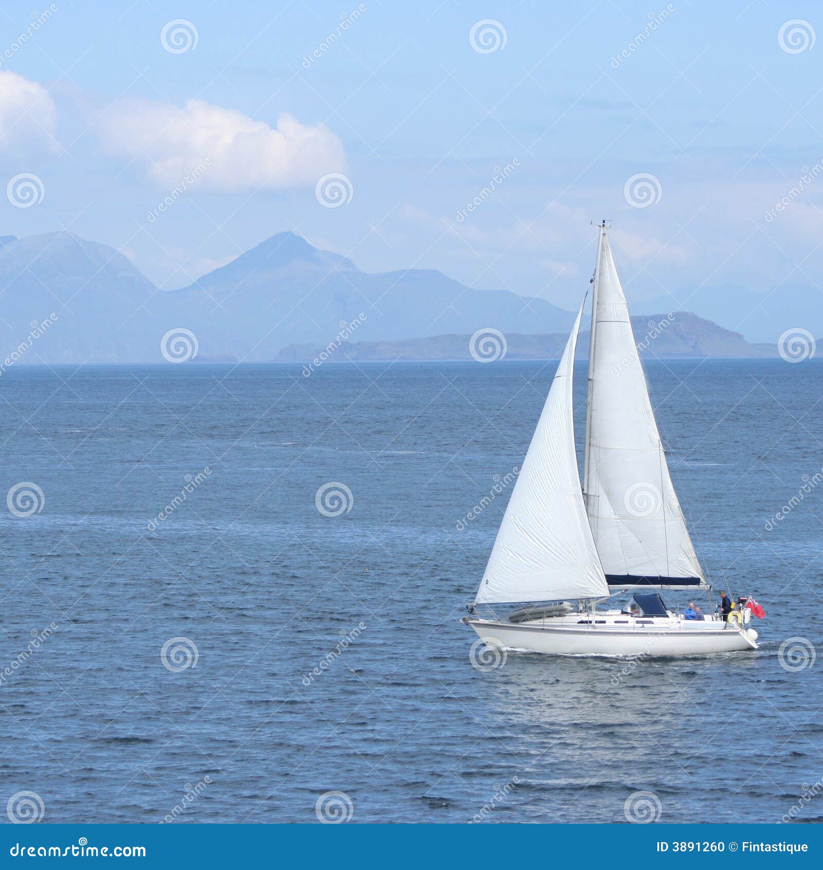 Sailing boat with island stock photo. Image of competition - 3891260