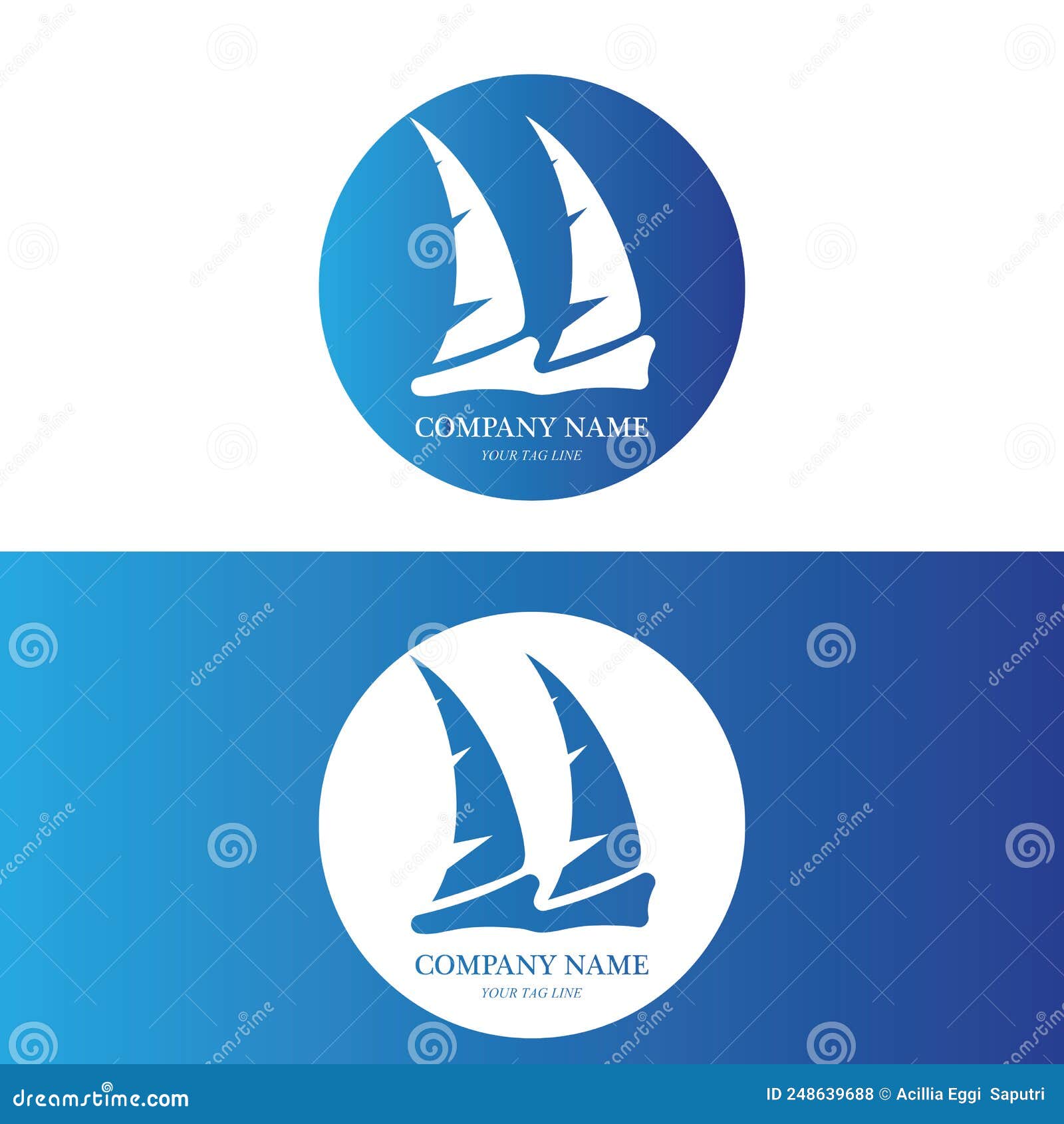 Sailing Boat Logo and Symbol Vector Stock Illustration - Illustration ...