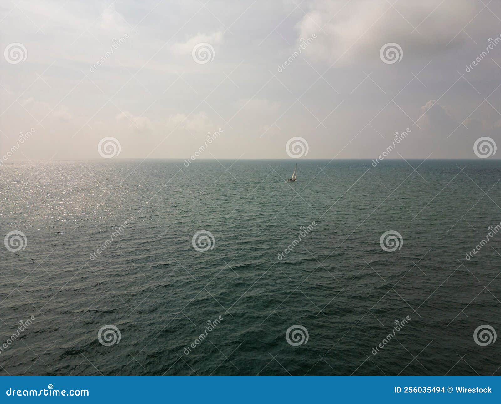 Sailing Boat on the Open Sea Stock Photo - Image of sailing, ship ...