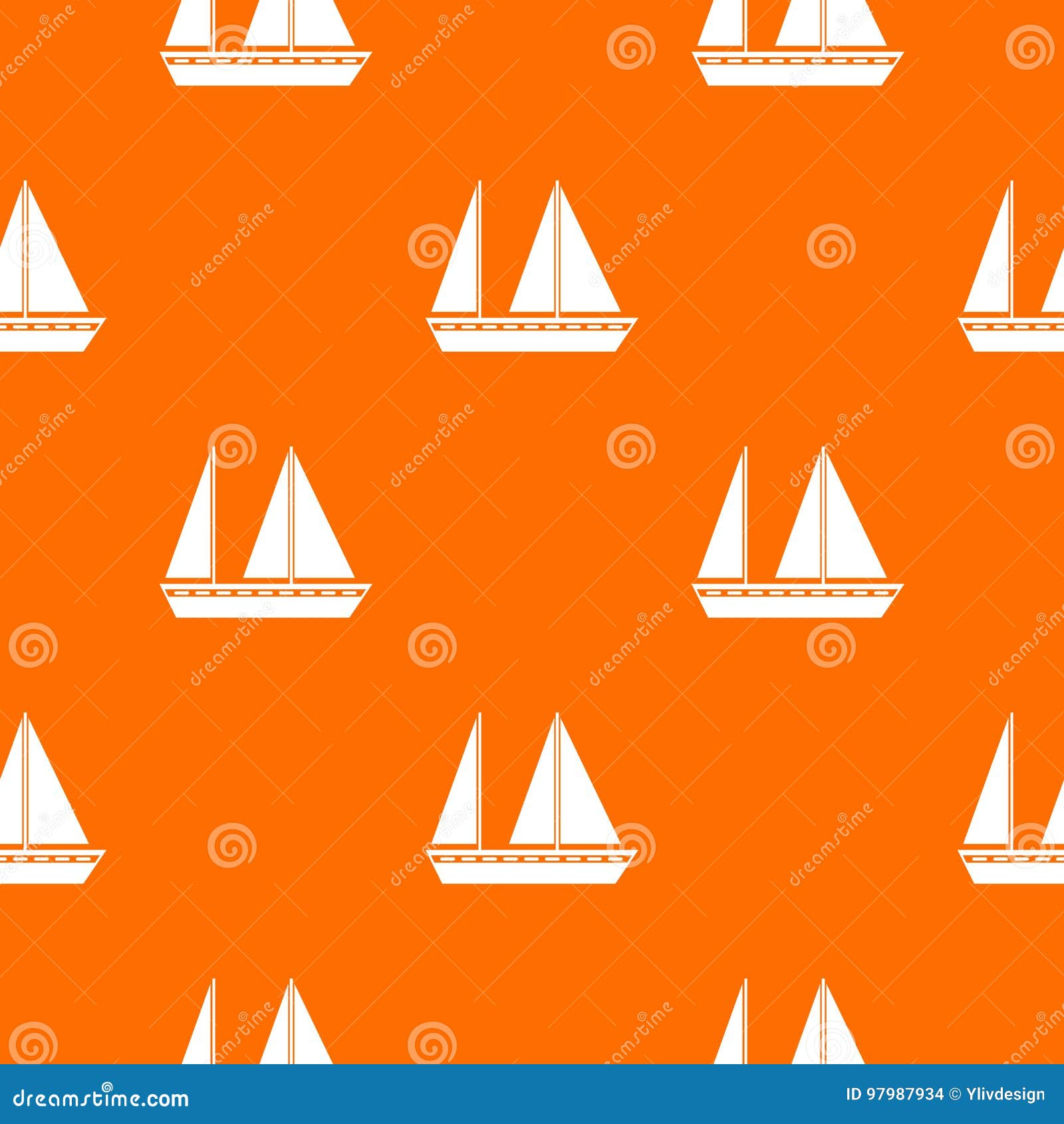 Sailing Boat Pattern Seamless Stock Vector - Illustration of ocean ...