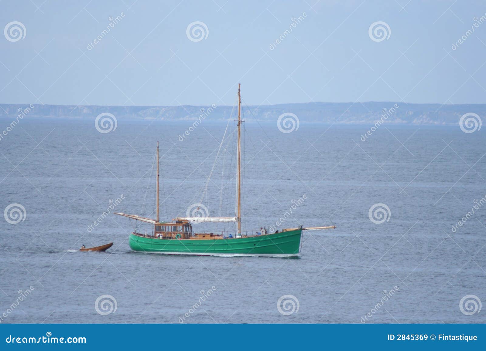 Sailing boat pulling dingy stock image. Image of craft - 2845369