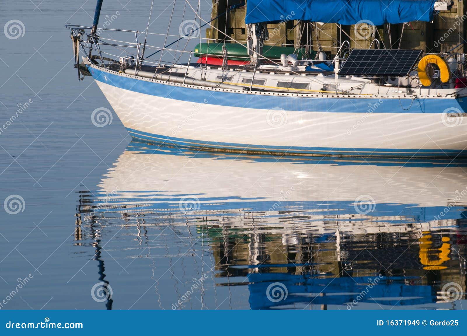 Sailing Boat Reflection stock image. Image of scenic - 16371949