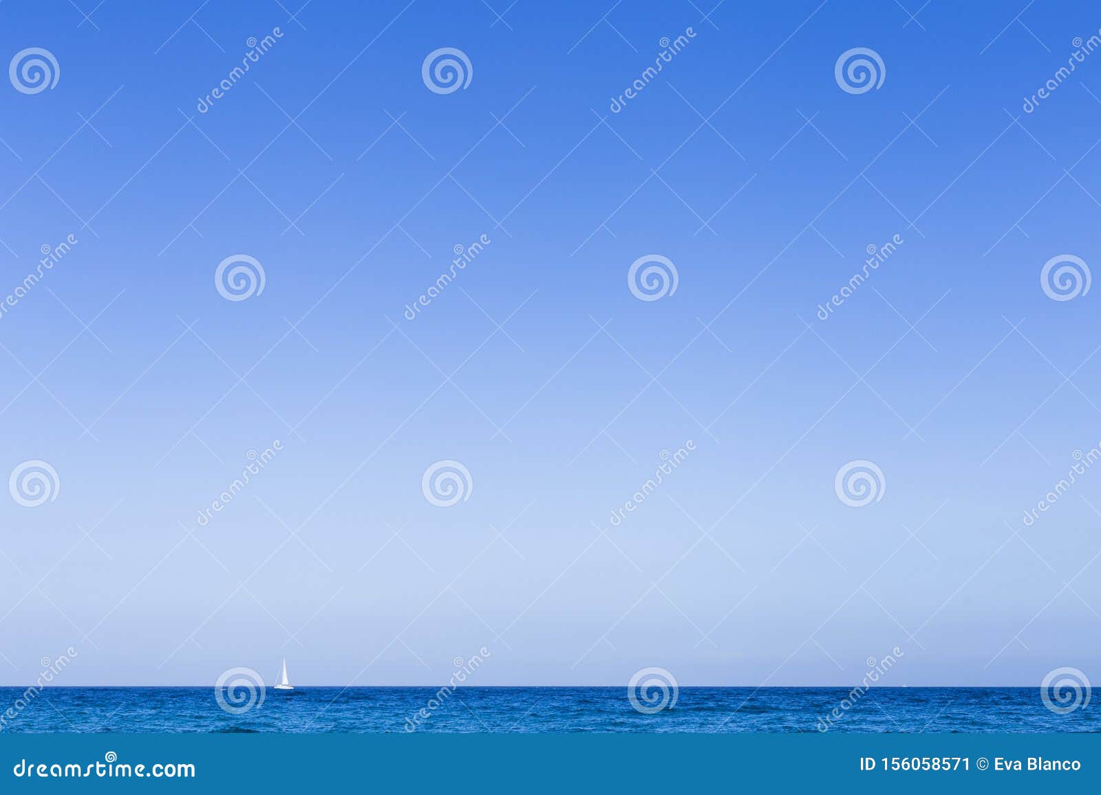 Sailing Boat in the Sea. Panoramic View. Holidays Stock Image - Image ...