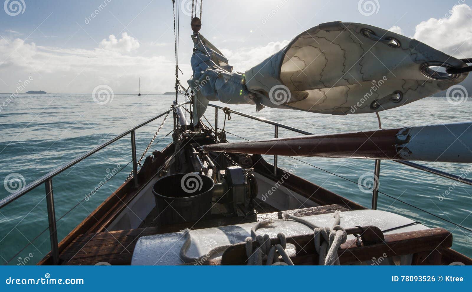 Sailing boat in the wind stock photo. Image of sails - 78093526