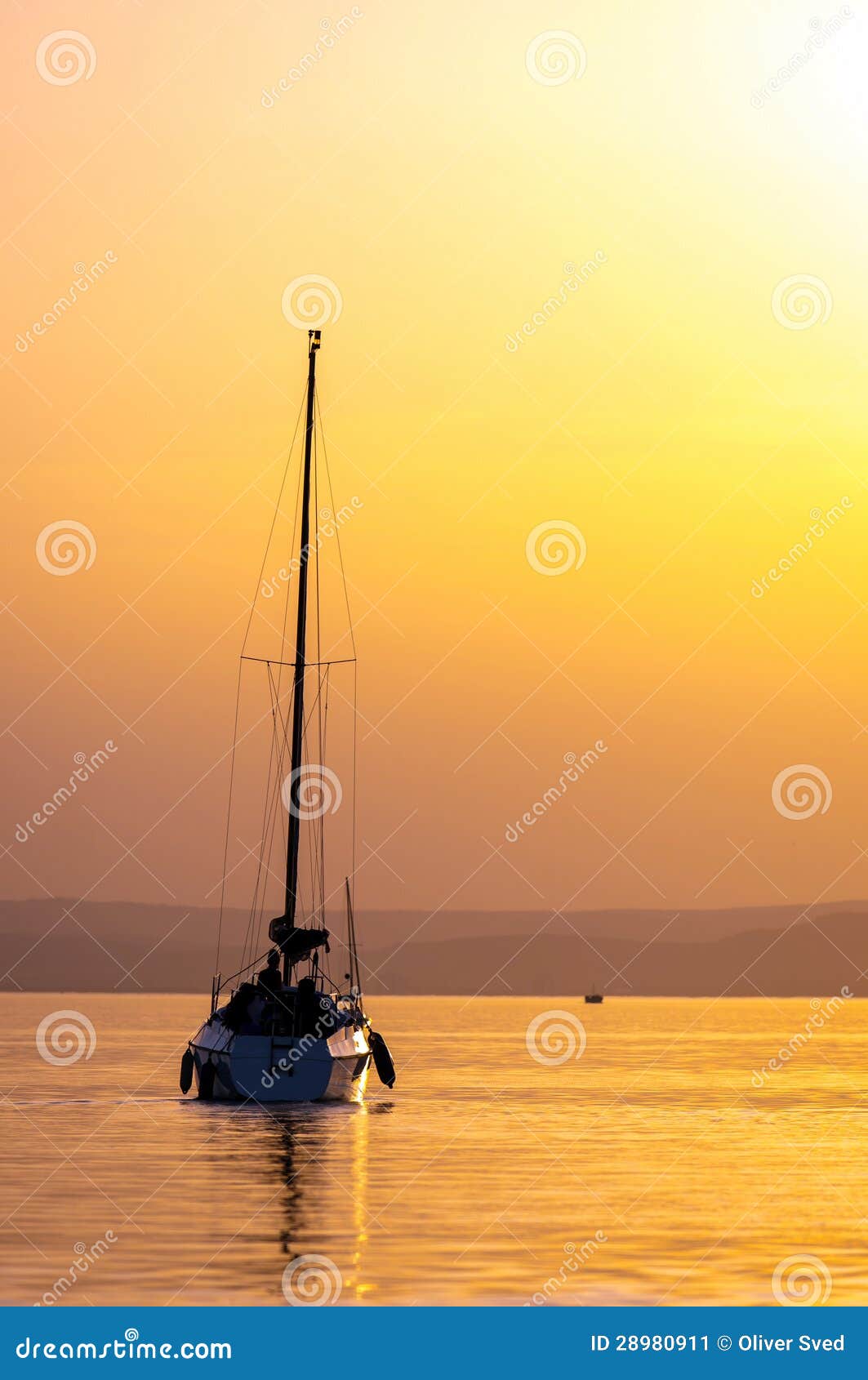 Sailing Boats with a Beautiful Sunset Stock Image - Image of ocean ...