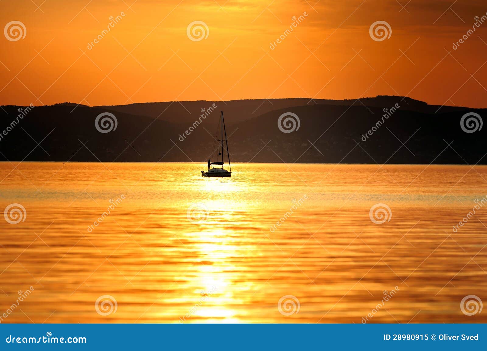 Sailing Boats with a Beautiful Sunset Stock Image - Image of sailing ...