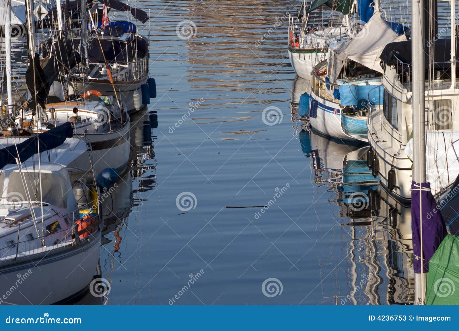 Sailing Boats Moored in Port Stock Image - Image of dock, harbour: 4236753