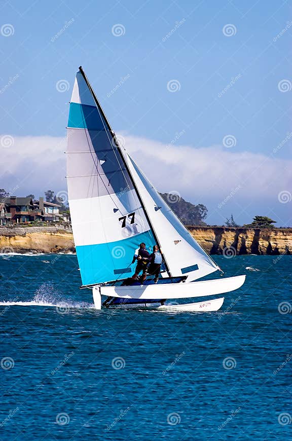 Sailing a Cat stock photo. Image of ocean, catamaran, recreation - 1527162