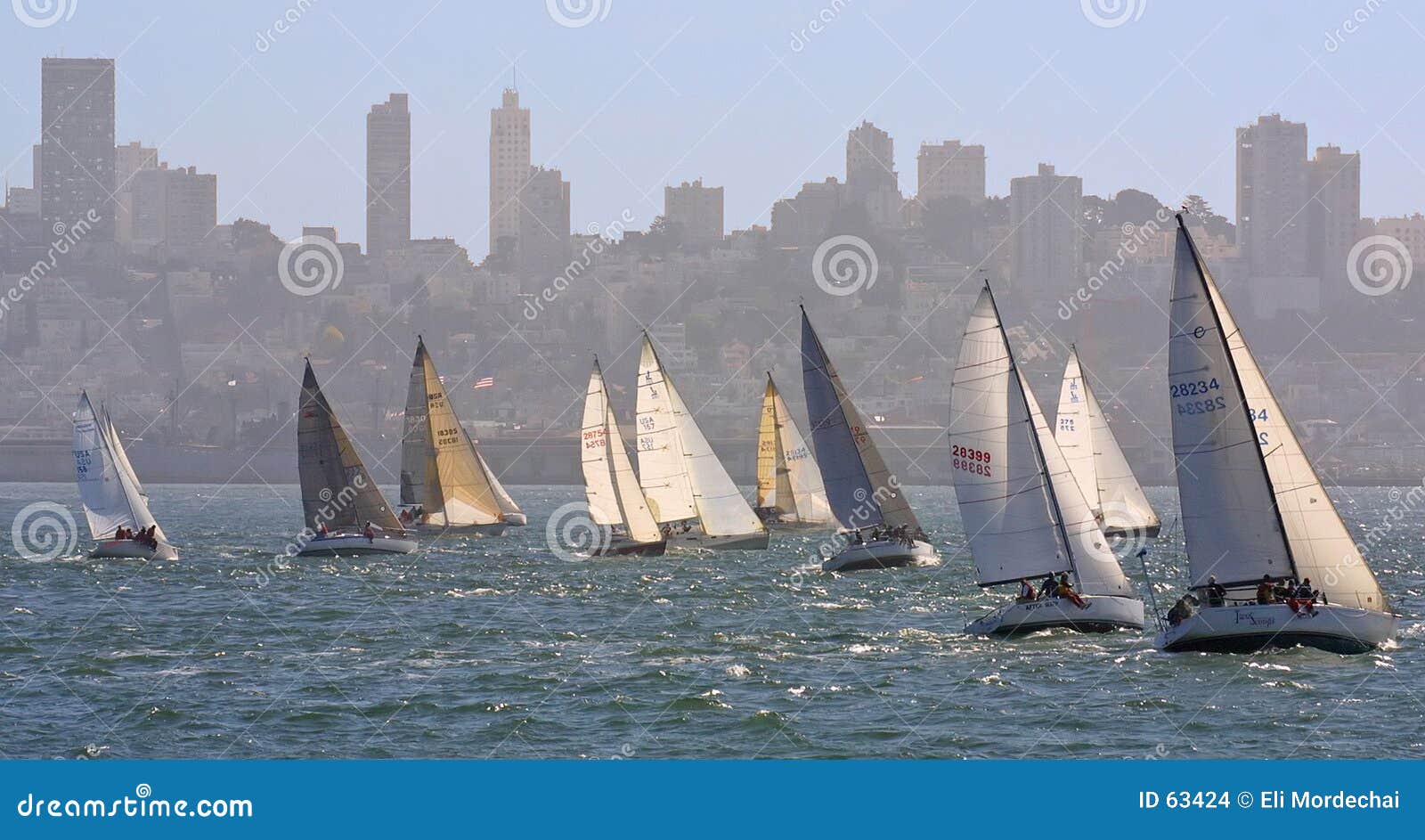 Sailing by the City stock photo. Image of sail, cityscape - 63424