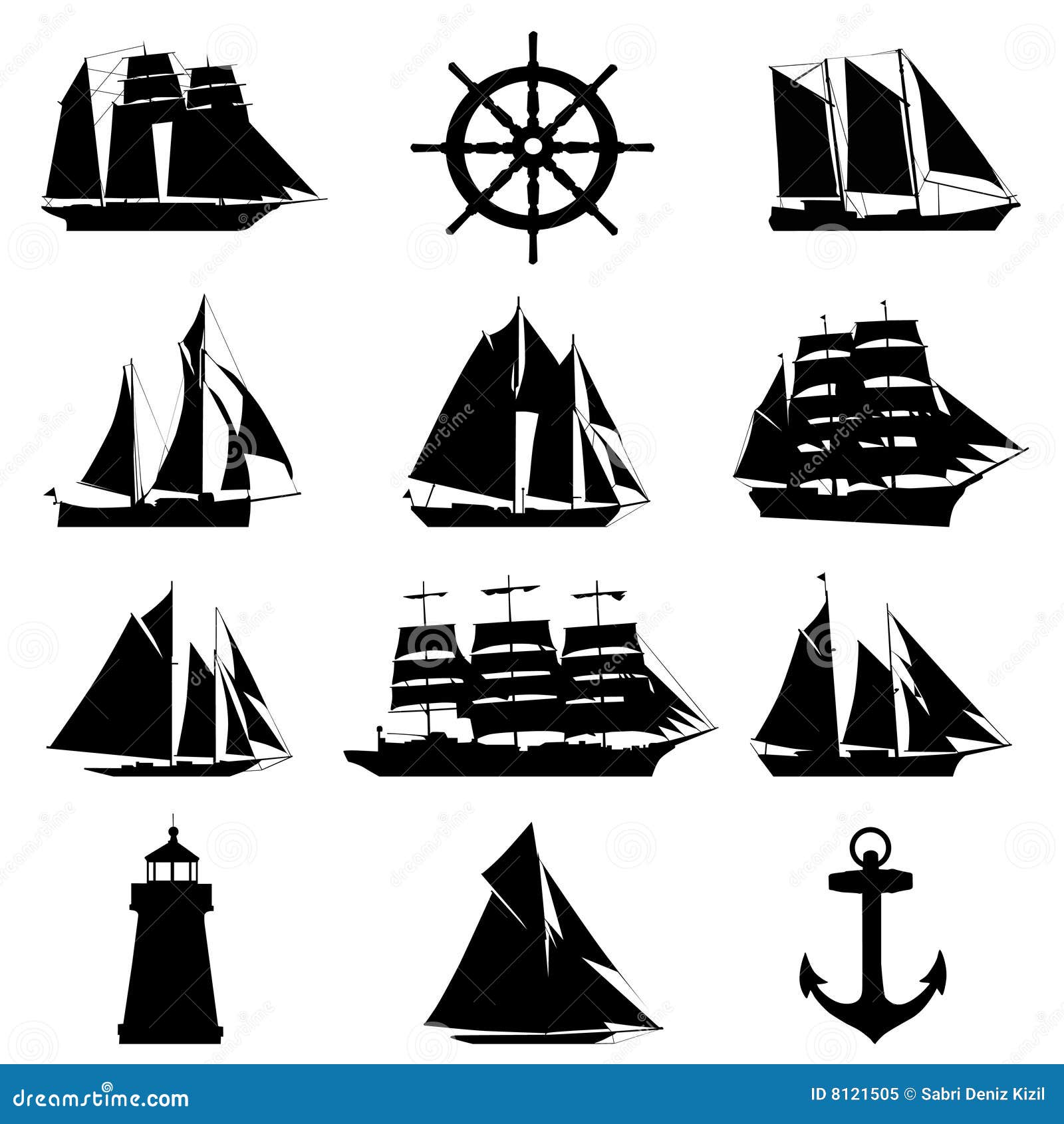 Sailing design elements stock vector. Illustration of transportation ...