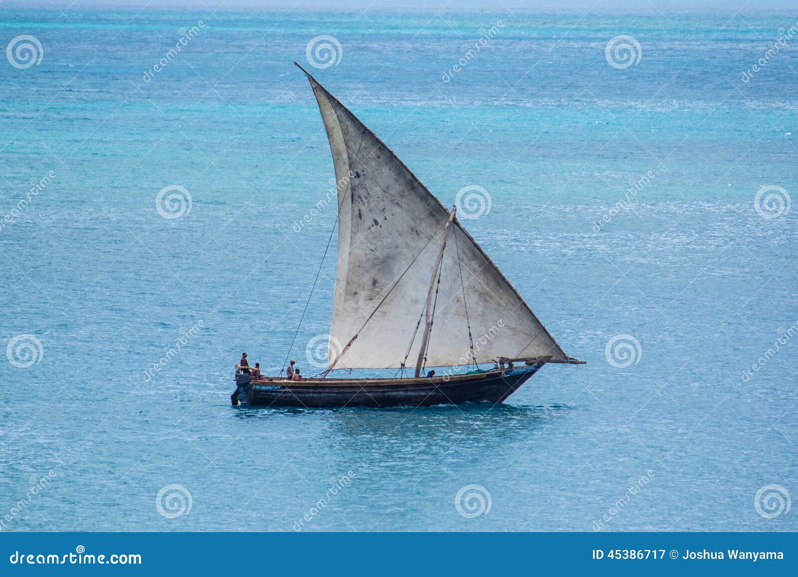 Sailing Dhow stock image. Image of mast, wind, sailing - 45386717