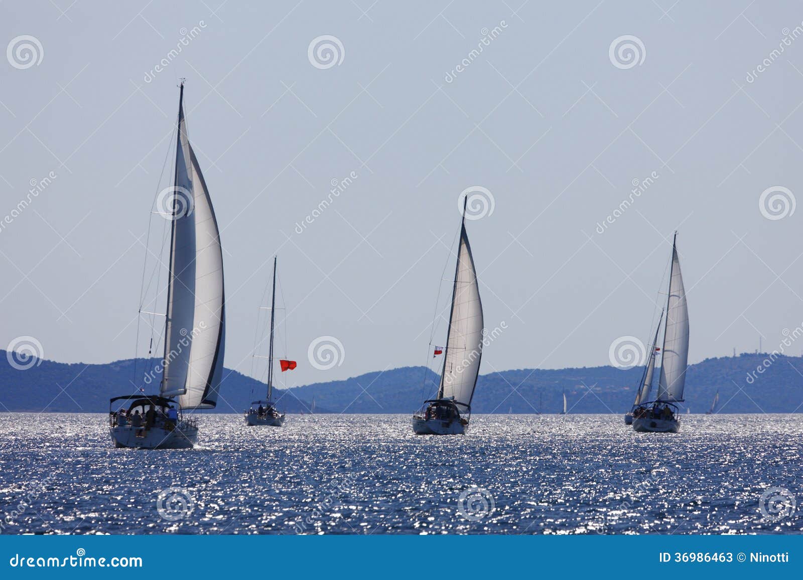 Sailing stock image. Image of croatia, mast, race, waves - 36986463