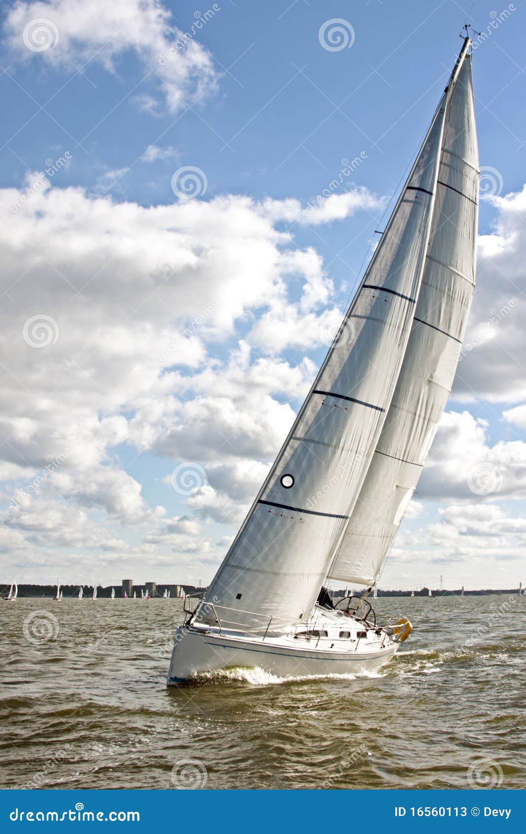 Sailing on the IJsselmeer in the Netherlands Stock Image - Image of ...