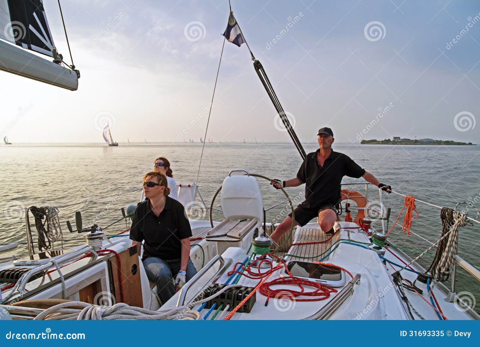 Sailing on the IJsselmeer in the Netherlands Stock Image - Image of ...