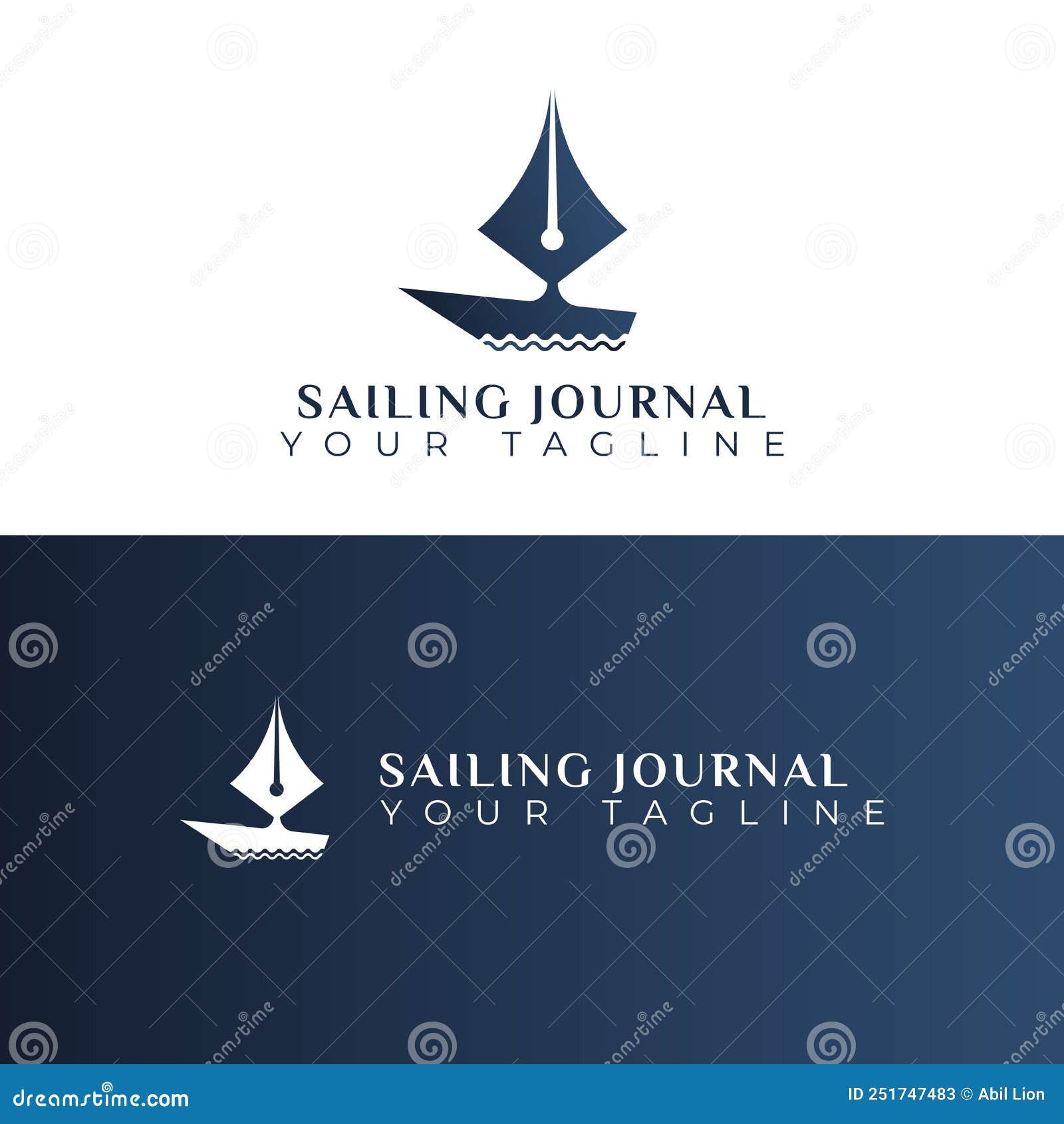 Sailing Journal Logo Vector Illustration Stock Vector - Illustration of ...