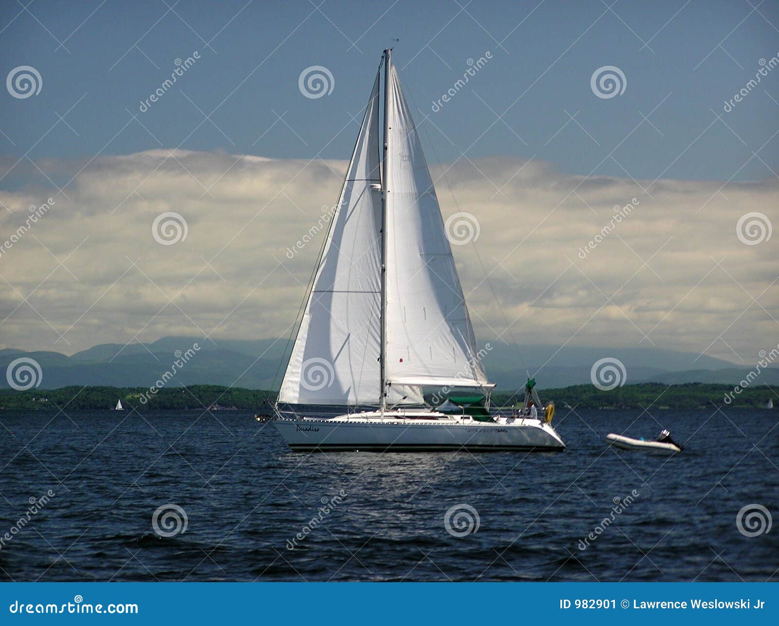 Sailing on Lake Champlain Off Burlington Stock Image - Image of ...