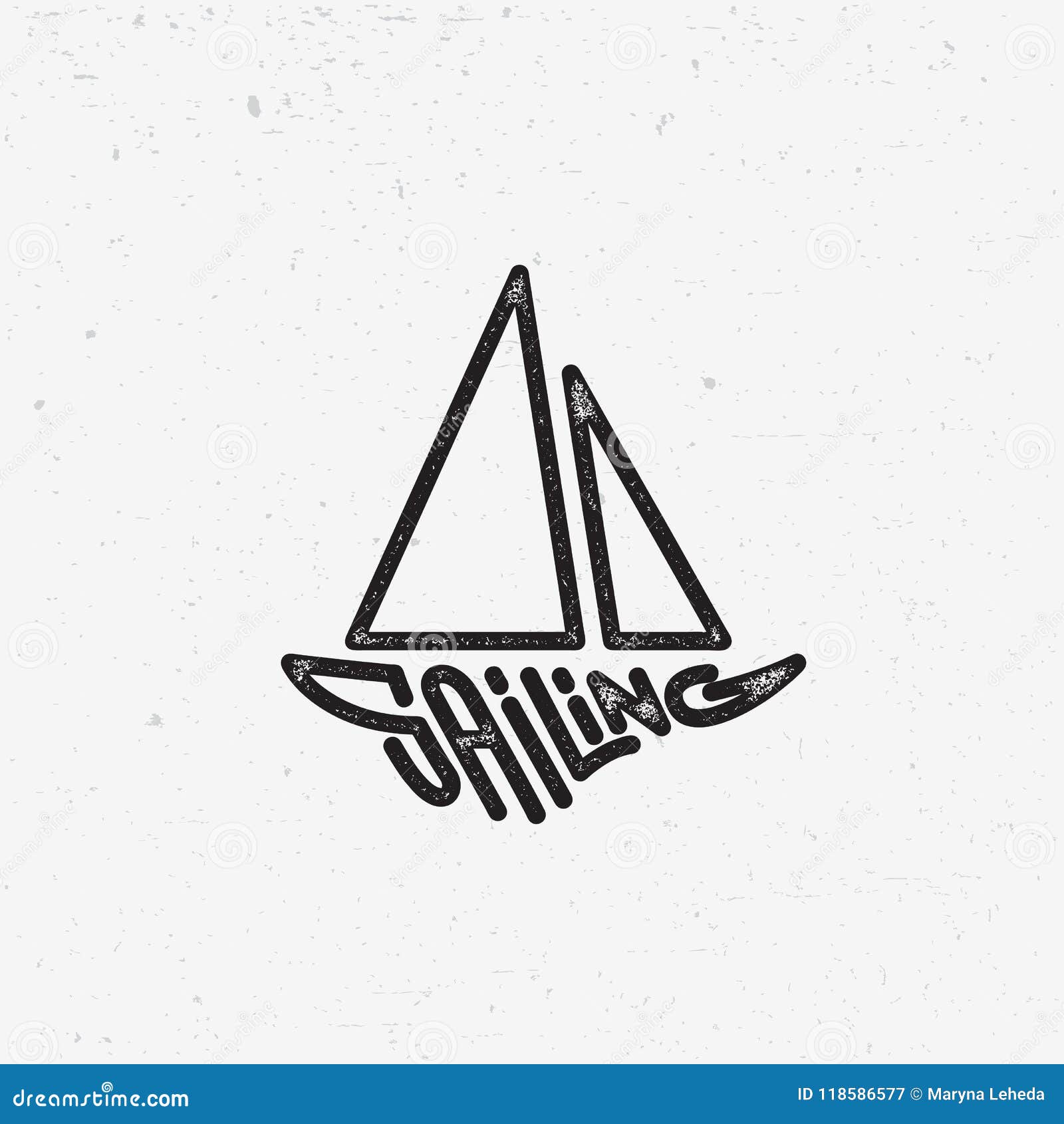 Sailing lettering template stock vector. Illustration of label - 118586577
