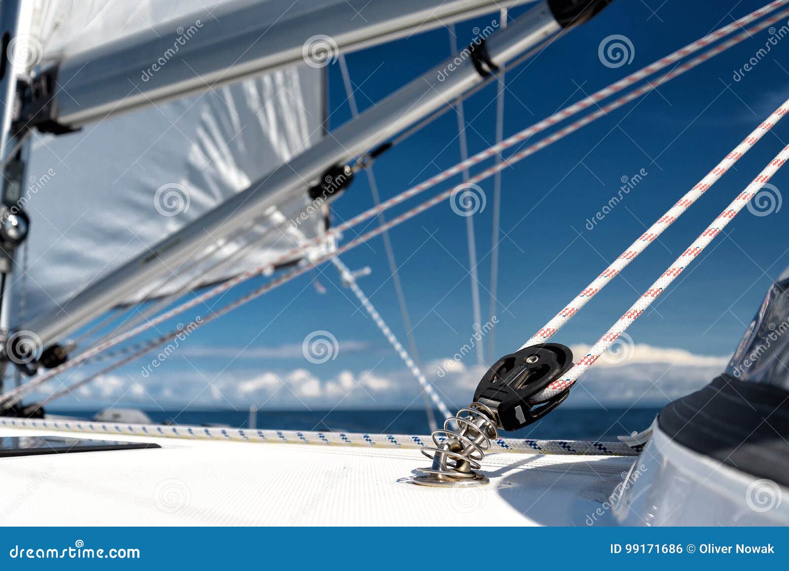 Sailing stock photo. Image of route, line, lifting, leash - 99171686
